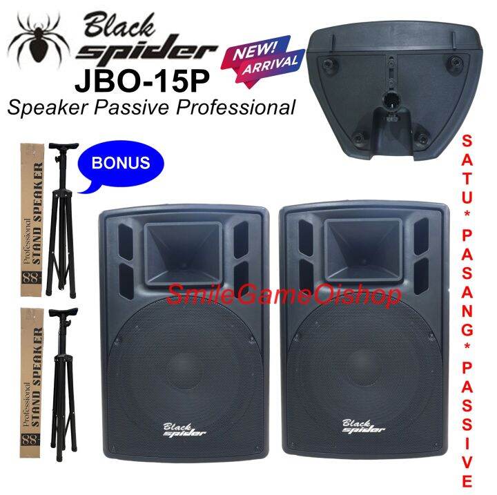 Passive Speaker Black Spider 15 Inch 1 Pasang Model-JBO15P Free 2 ...