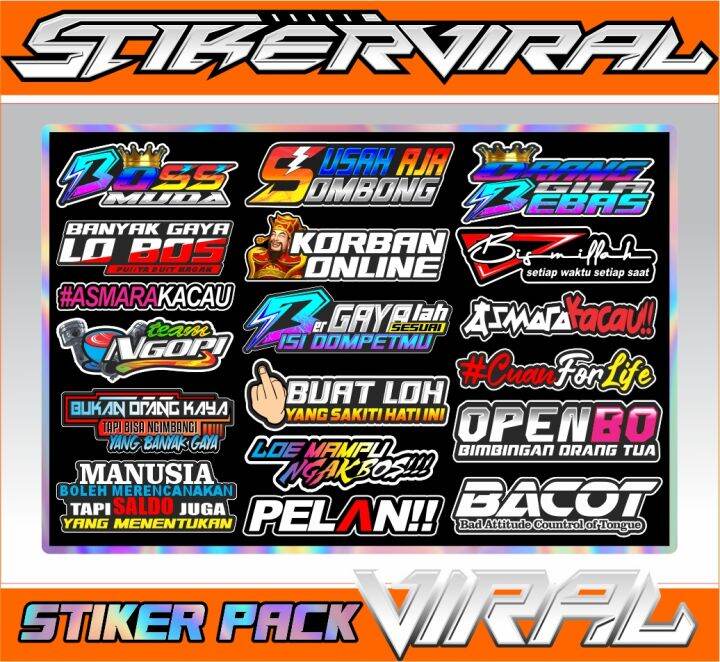 stiker pack hologram stiker viral stiker motor keren | Lazada Indonesia