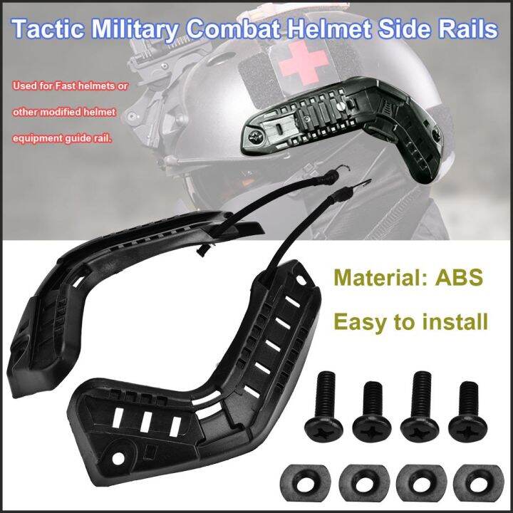 Tactic Military Combat Helmet Side Rails with Lanyard Mounting Screws ...