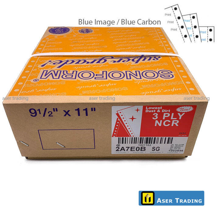 SONOFORM COMPUTER FORM - 3 PLY BLUE IMAGE NCR (270FANS) | Lazada