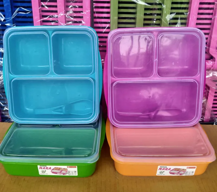 Tempat makan / box lunch anak2 persegi plastik per pcs | Lazada Indonesia