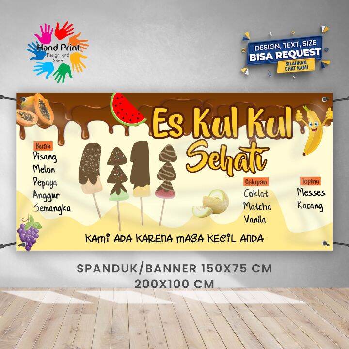 Spanduk Banner Es Kul Kul Cantik Krem Gratis Memesan Desain | Lazada ...