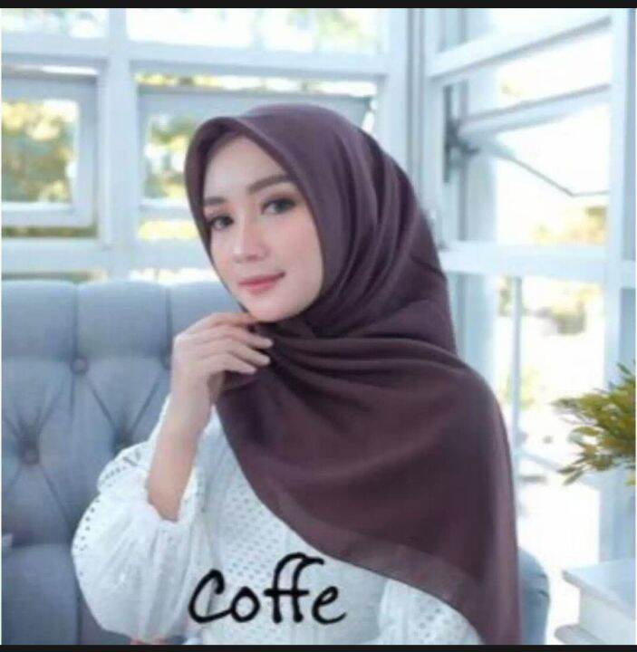Hijab Segiempat Bella Square Polos Warna Terlengkap Ukuran Hijab ...