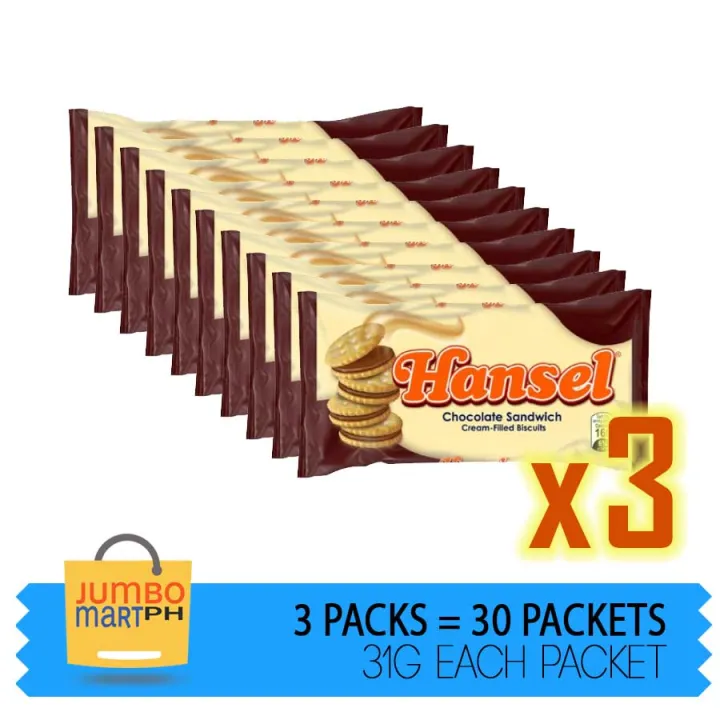 HANSEL CHOCOLATE SANDWICH 3 PACKS X 10PCS / 31G EACH PC. | Lazada PH