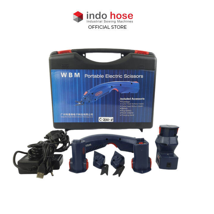 Gunting Elektrik Heavy Duty WBM C200E /Electric Fabric Scissor Auto ...