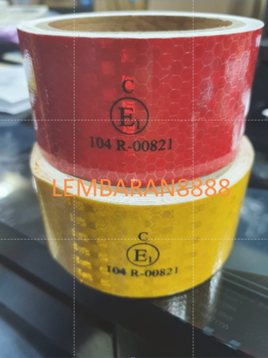 Sticker 3M Stiker Reflector Pemantul Cahaya Standar Uji Kir Mobil Box ...