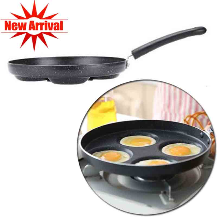 4 Holes Cooking Frypan Non-greasy Nonstick Frying Pan, Egg, Ham, Pan ...