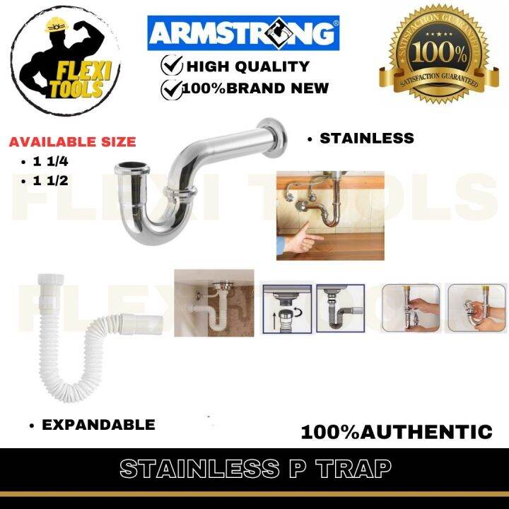 STAINLESS P TRAP / EXPANDABLE P TRAP (1 1/4 & 1 1/2) | Lazada PH