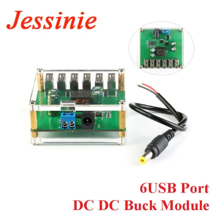 DC DC Buck Step Down Power Supply Module Regulator Converter 6USB Port 10V 12V 24V 36V Turn 5V ...