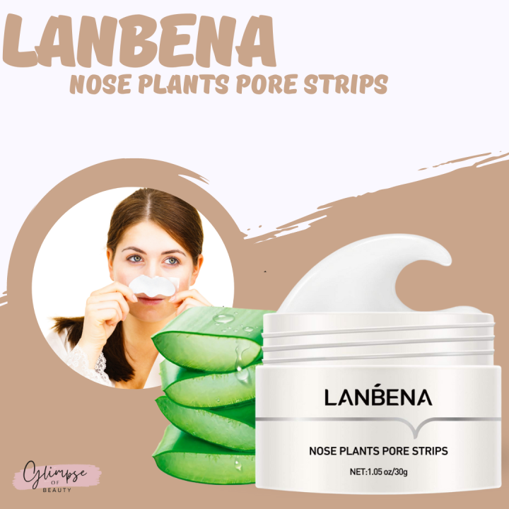 LANBENA Blackhead Remover Nose Face Mask Pore Strip Tearing Black Mask ...