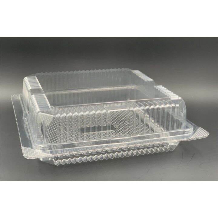Square Cake Tray with Lock / Bakery Disposable Plastic Clear Food Box ...