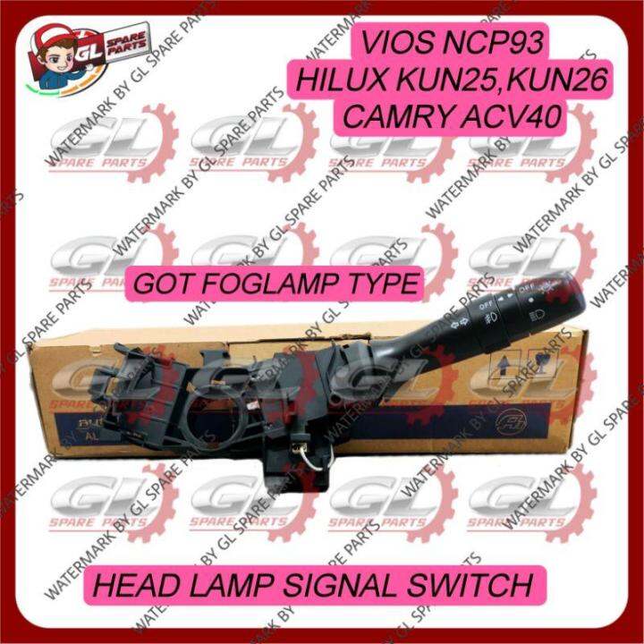 SIGNAL SWITCH HEADLAMP SWITCH (FOG LAMP TYPE) TOYOTA VIOS NCP93 HILUX ...