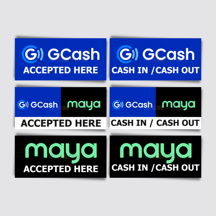 J & S Colors: Gcash Maya Hanging Signage | Lazada PH