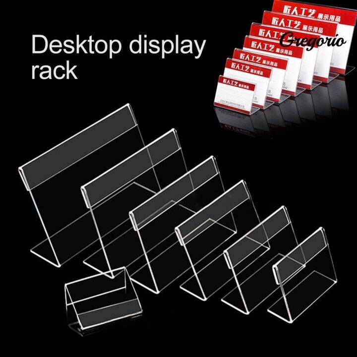 [Grego] Acrylic Clear Sign Label Display Holder Price Card Tag Stand ...