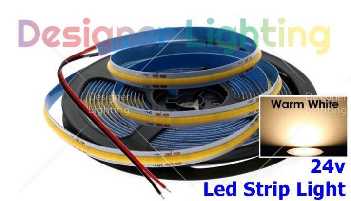 Wynn Design [8mm-320D] 24V COB Led Strip Light 5meter Led Strip Power ...