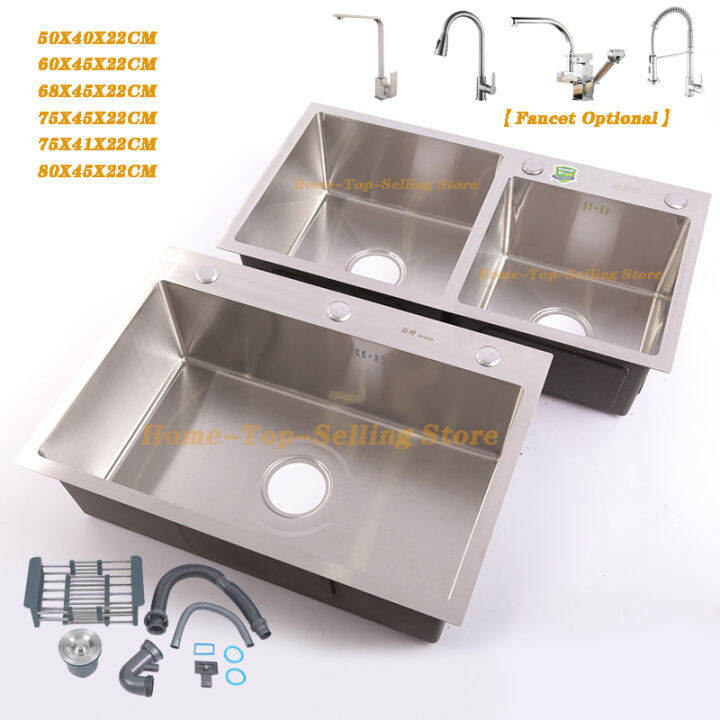304 Stainless Sink for Kitchen Sink Silver 3mm Thick Lababo Stainless ...