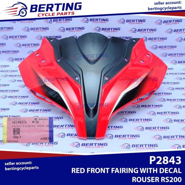 RED FRONT FAIRING WITH DECALS Rouser RS200 Genuine 52DT0173 | Lazada PH