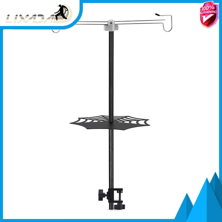 Aluminum Folding Light Stand Table Clamp & Ground Insert Lamp Pole ...