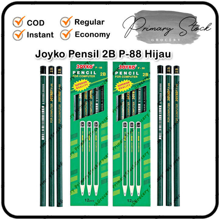 Pensil 2B Joyko 1 Pack Hitam P 88 Per Pak Hijau P88 | Lazada Indonesia