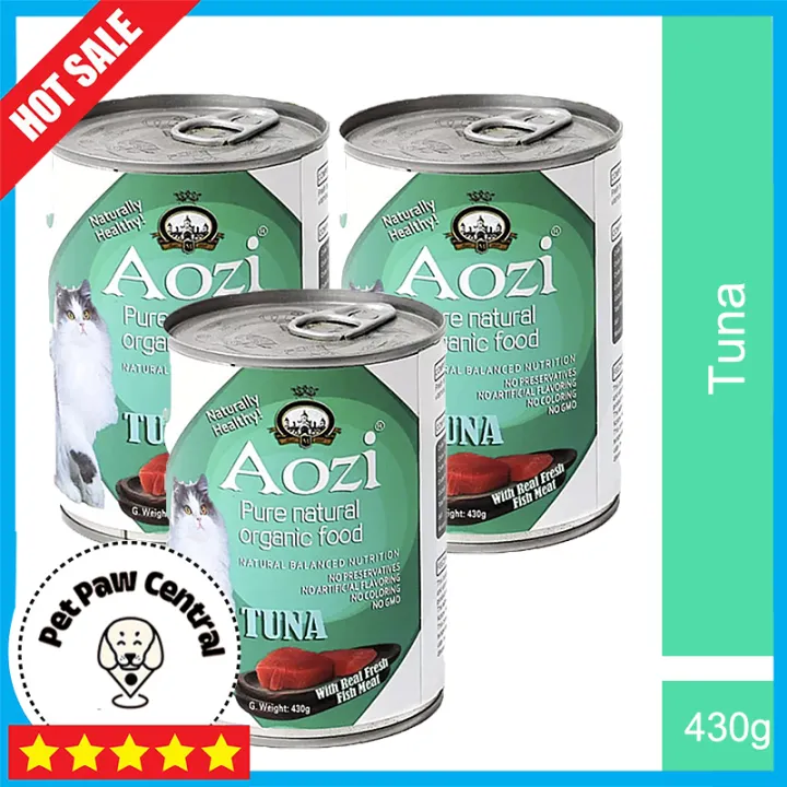 Aozi Organic Tuna Cat Food in Can 430g (3 Cans) | Lazada PH