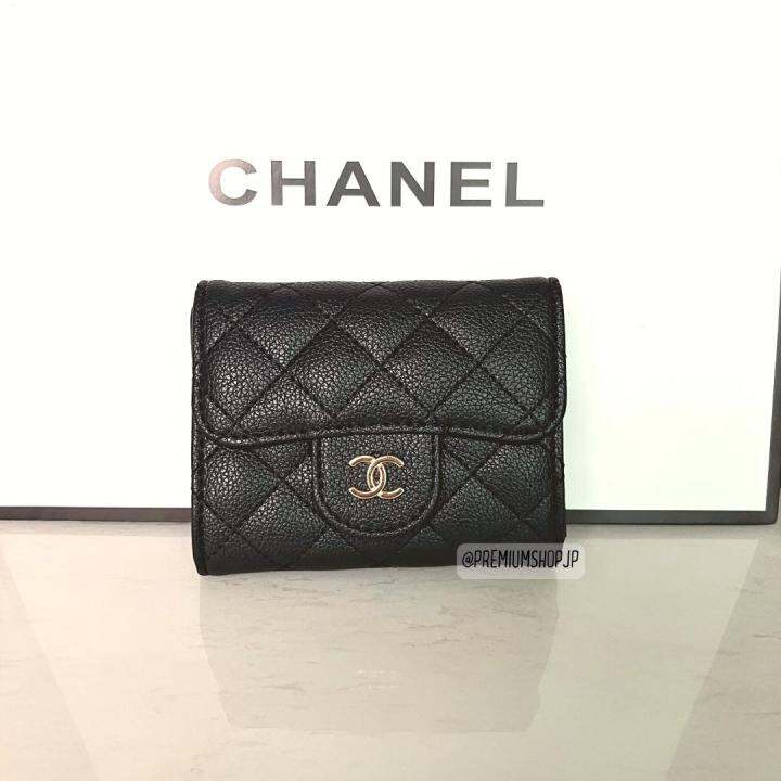 กระเป๋าสตางค์ CC Caviar Leather Mini Classic Wallet Counter VIP GIFT ...