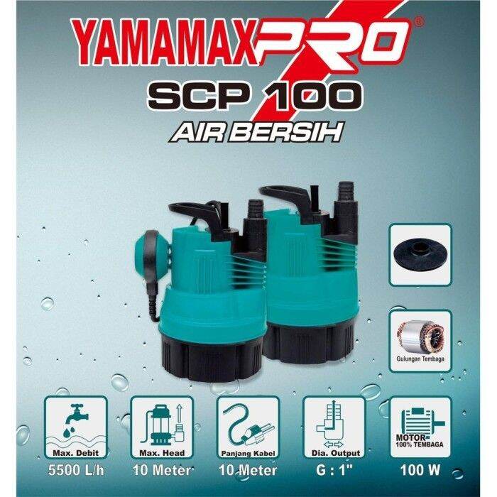 YAMAMAX PRO SCP 100 AUTO POMPA CELUP SUBMERSIBLE PUMP AUTOMATIC | Lazada Indonesia