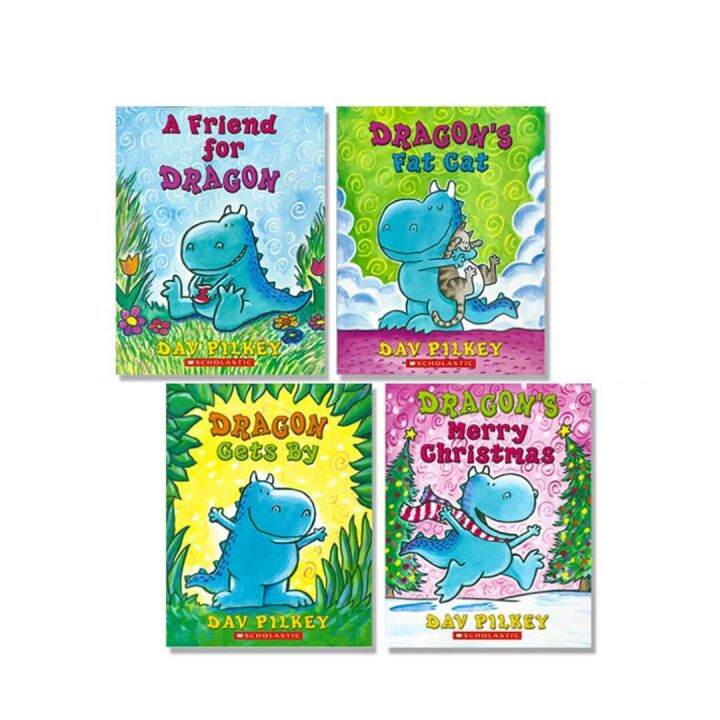 Scholastic Dragon By Dav Pilkey English Picture Reading Story Book Set ...