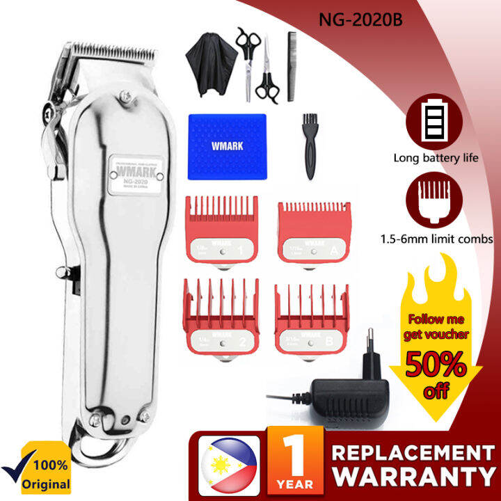 Wmark Hair Trimmer for Men Wireless Hair Clipper Electric Metal Hair ...