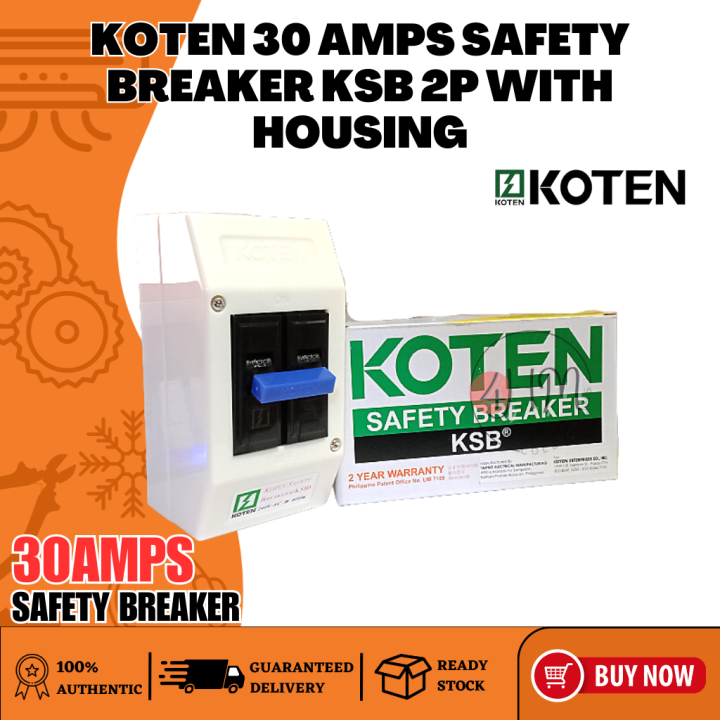4HMC ORIGINAL KOTEN 30 AMPS SAFETY BREAKER KSB 2P 30 Amps with Housing ...