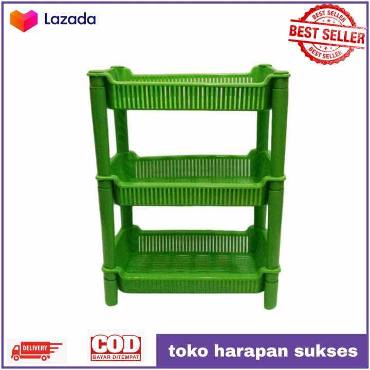 Rak Mini Plastik Segi Susun 3 / Rak Plastik Kecil Segi Serbagun ...