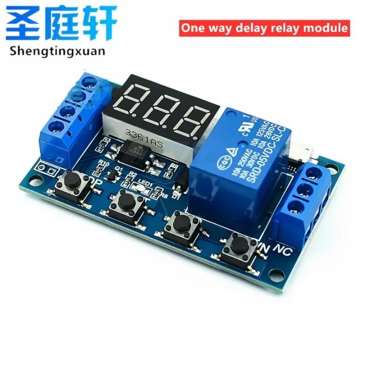 1 PCS DC 6-30V Support Micro USB 5V LED Display Automation Cycle Delay Timer Control off Switch ...
