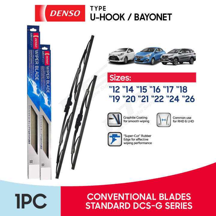 Denso Conventional Standard Wiper Blade 12 14 15 16 17 18 19 20 21 22 ...