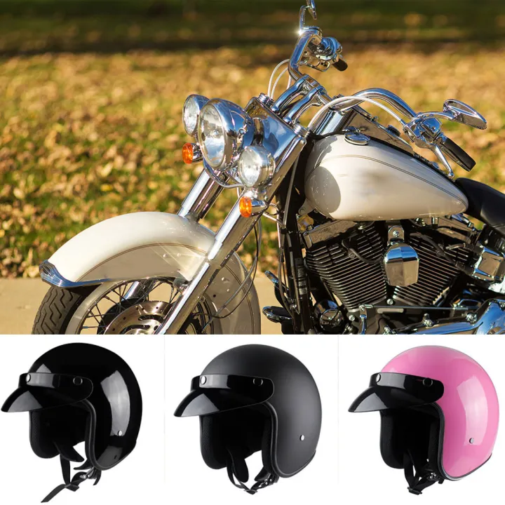【Ready Stock】Asai Vintage Motorcycle Scooter E-bike Unisex Open Face ...
