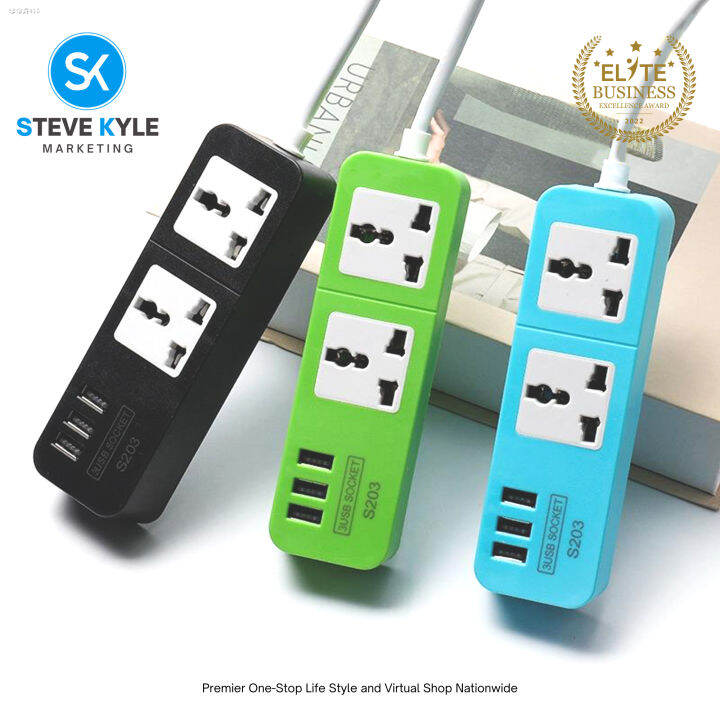 S204 Universal Power Extension 4 Ports USB Socket Charging Station Extension Socket | Lazada PH