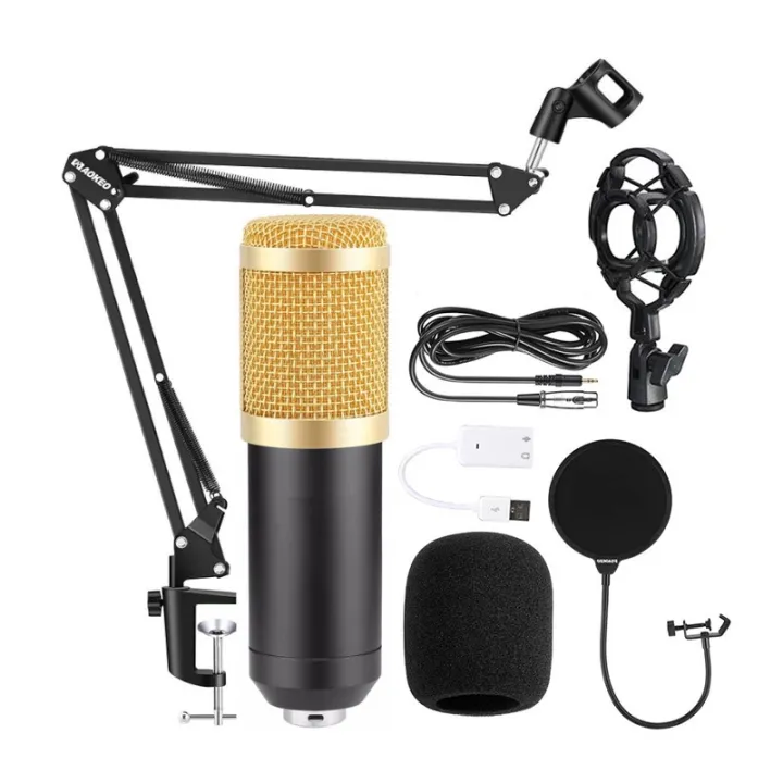100% Original BM-800 Condenser Microphone Kit With V8 Sound Card for computer/Karaoke Machine ...