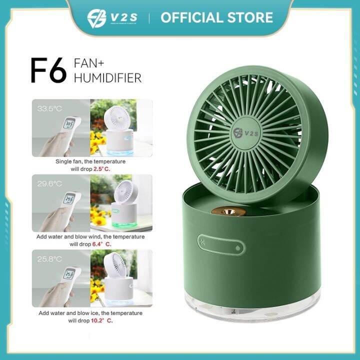 V2S F6 Humidifier Spray Cooling Portable Port Mini Air Conditioner ...