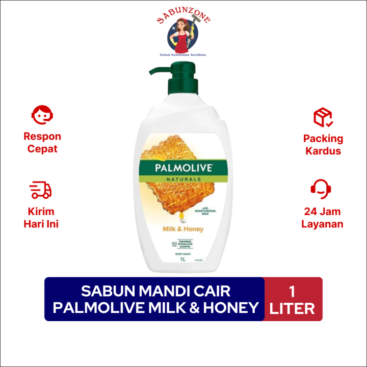 Sabun Mandi Cair Palmolive Milk & Honey 1 liter | Lazada Indonesia