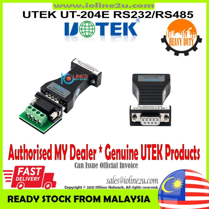 UOTEK UT-204E Industrial Grade RS232 to RS485 Converter 600W Anti-Surge ...