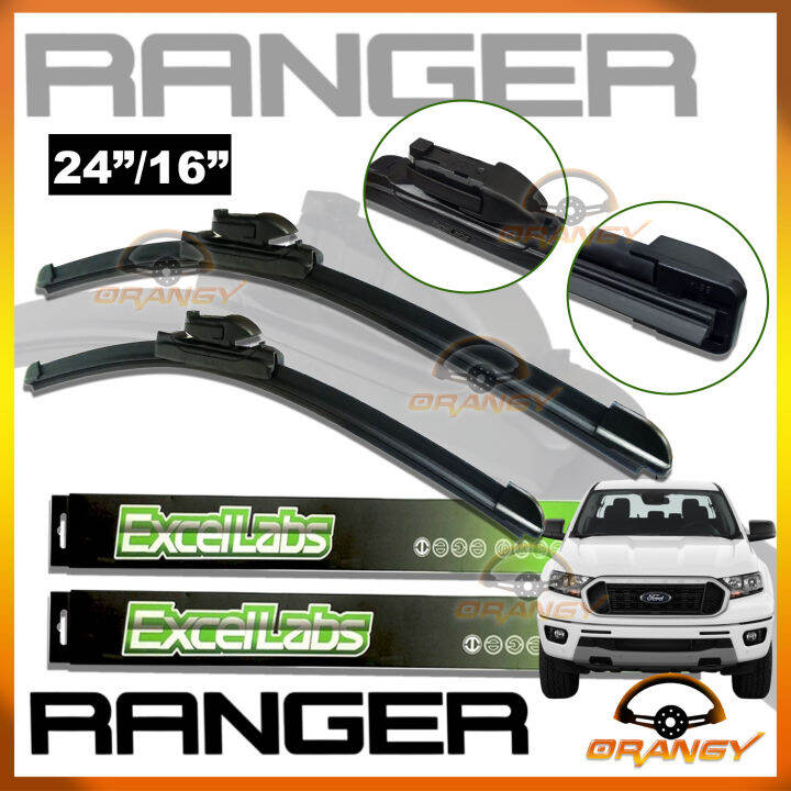FORD RANGER / RAPTOR 2PCS EXCELLABS Front Wiper Blade All Season Banana ...