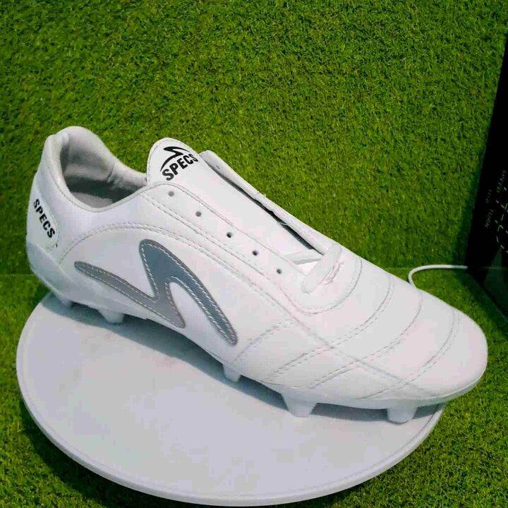 SEPATU BOLA SPECS JAHITAN PUTIH SILVER | Lazada Indonesia