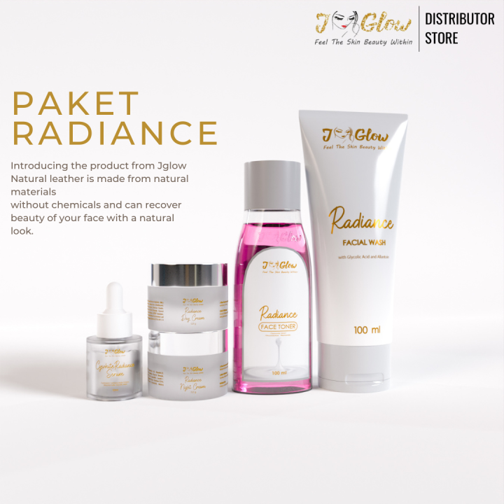 Jglow Skincare Paket Radiance Super Whitening Cream Skin glowing Serum ...