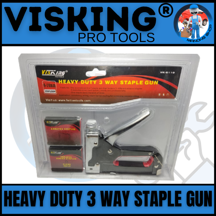 Manong Shop 3 Way Staple Gun Tacker Able To Use 3 Different Types Of ...
