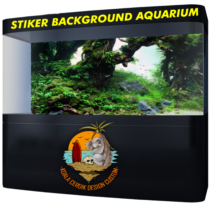 Stiker/Sticker Background Aquarium Desain Aquascape | Lazada Indonesia