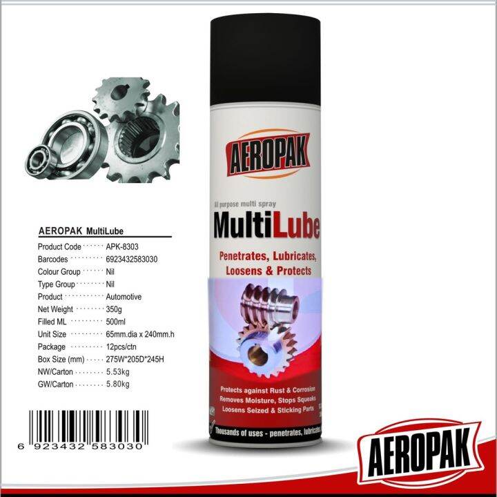 AEROPAK Multi Lube All Purpose Multi Spray | Lazada PH