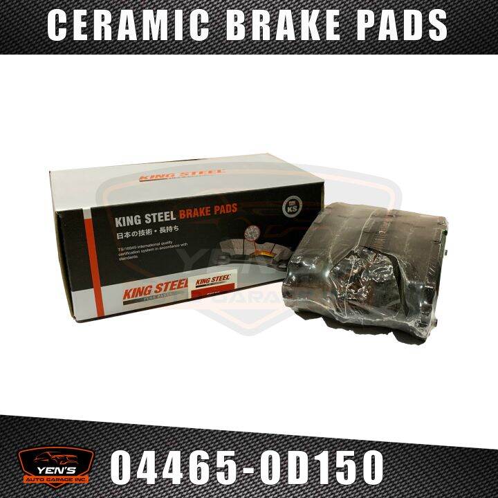 Ceramic Brake Pad Kit, Front, for Toyota Vios 1.3L 2013 to 2020, 04465 ...