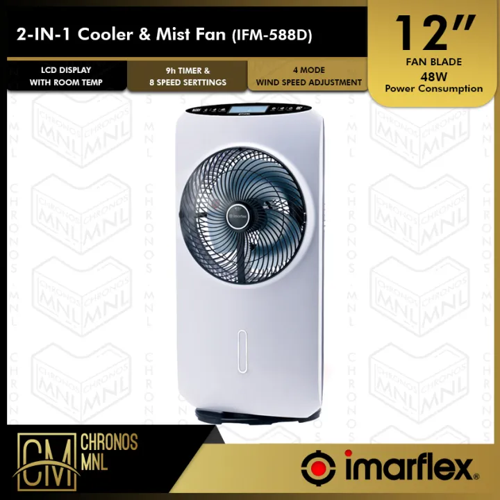 Chronos | Imarflex IFM-588D Digital 2-in-1 Cooler & Mist Fan with ...