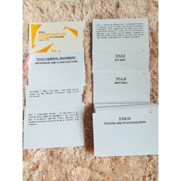 Revised Corporation Code of the Philippines CODAL FLASHCARDS | Lazada PH