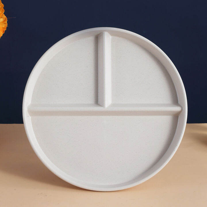 Plastic Reusable 3 Compartment Dinnerware Divided Plates for Portion ...