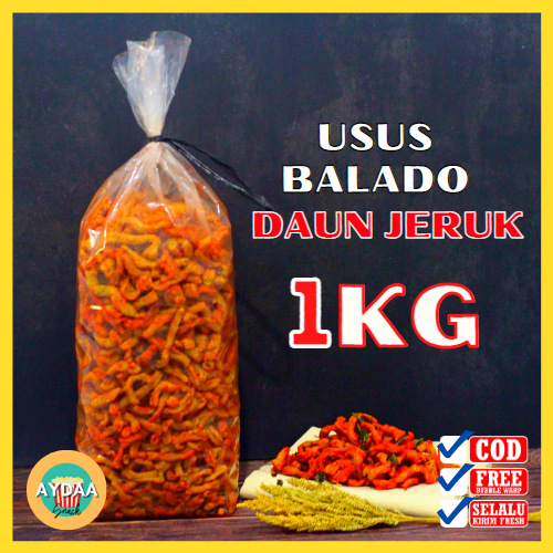 KERIPIK KRIPIK USUS CRISPY BALADO JERUK 1KG KILOAN PEDAS SNACK CEMILAN ...