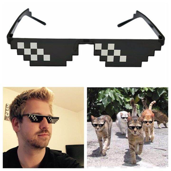 Minecraft Glasses Woman Man 8 Bit Pixelated Mosaic Vintage Eyewear ...